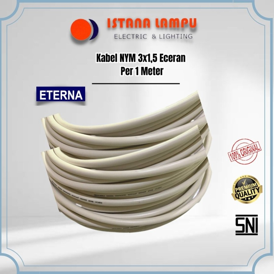 Jual Kabel Eterna NYM 3x1,5 Eceran Per 1 Meter | Shopee Indonesia