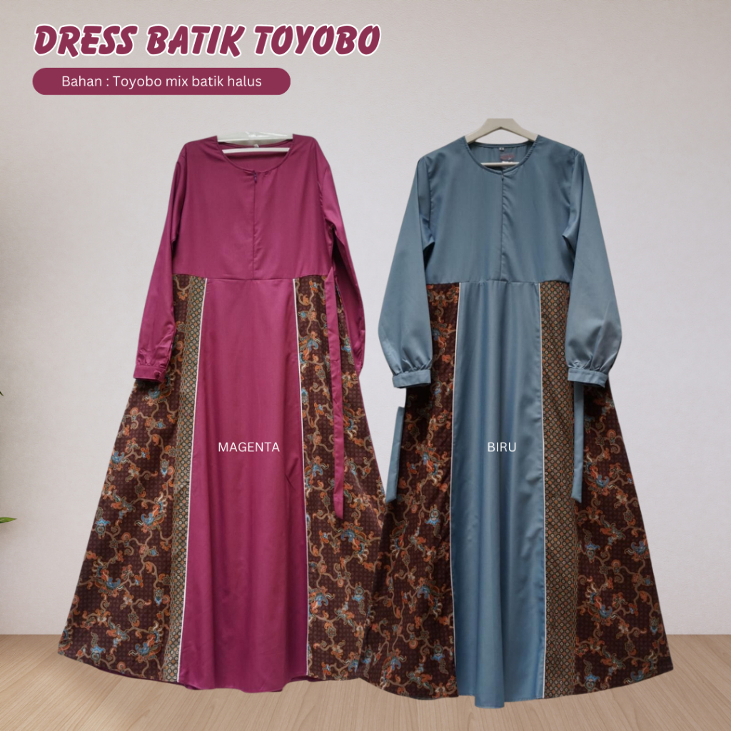Jual Gamis toyobo kombinasi batik Original HQ | Shopee Indonesia