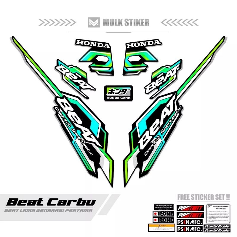 Jual STIRIPING BEAT CARBU/NEW MITIF (2)STICKER BEAT CARBU/STIKER BEAT ...