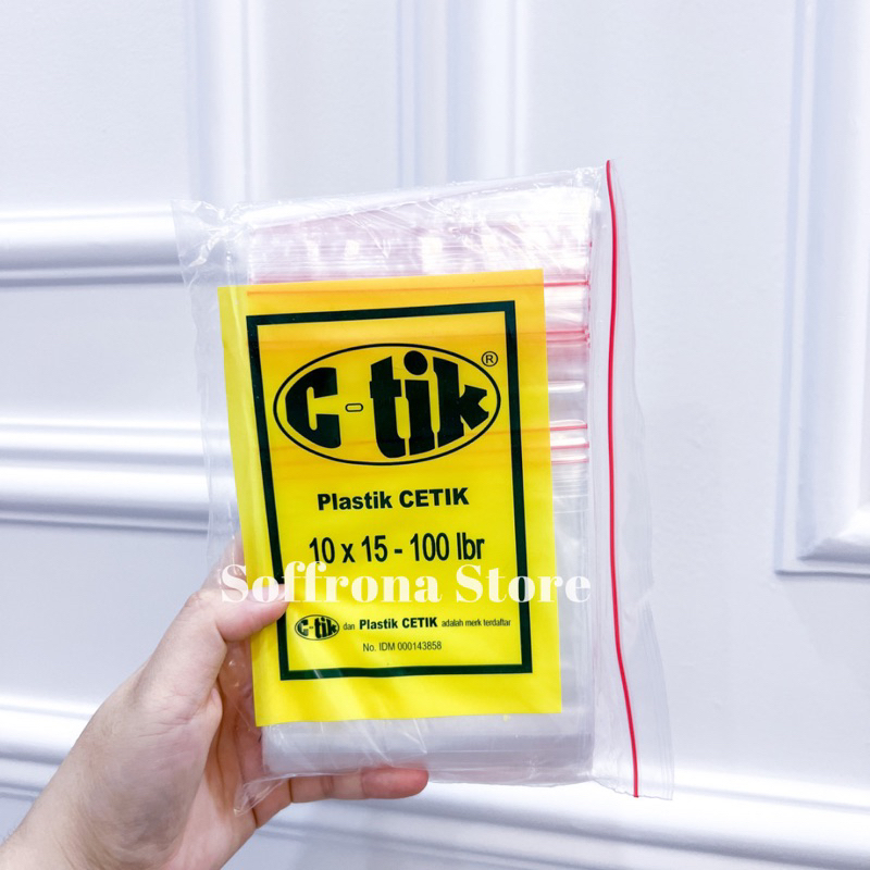 Jual plastik klip 10 cetik ctik 10 x 15 cm 1 bungkus isi 100 lembar ...