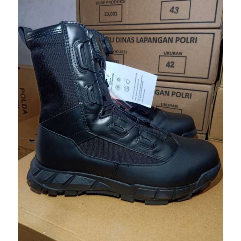 Jual sepatu PDL tali putar jatah POLRI | Shopee Indonesia