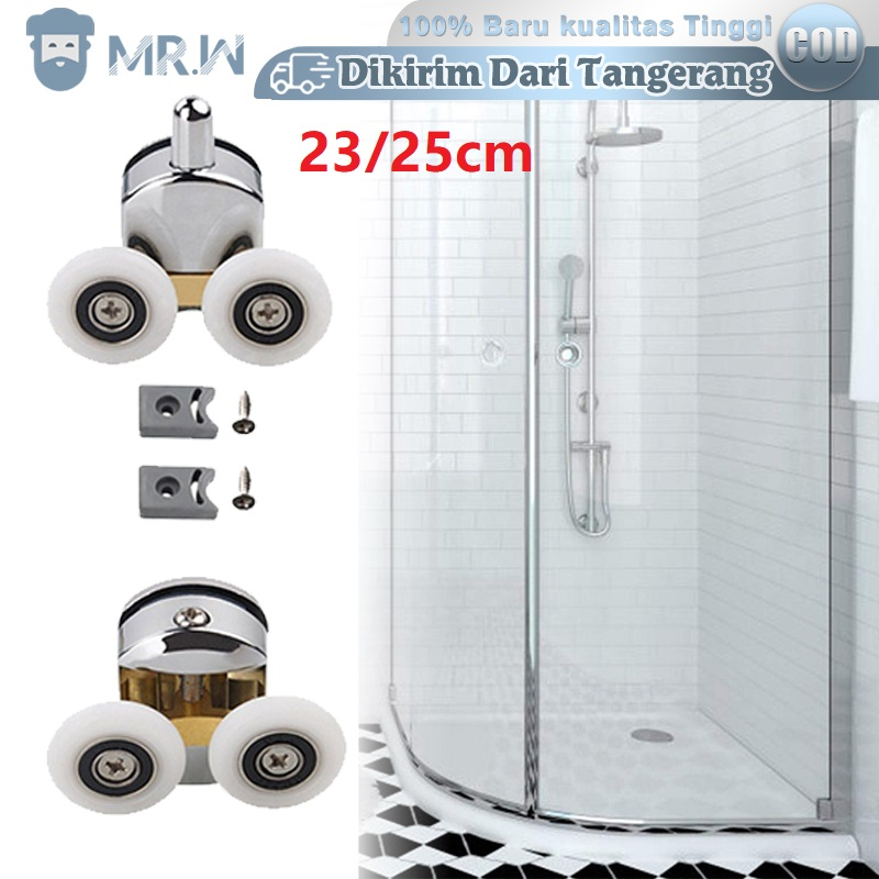 Jual Roda Pintu Shower 2pcs Roda Kamar Mandi Kaca 23/25mm Roda Kamar ...