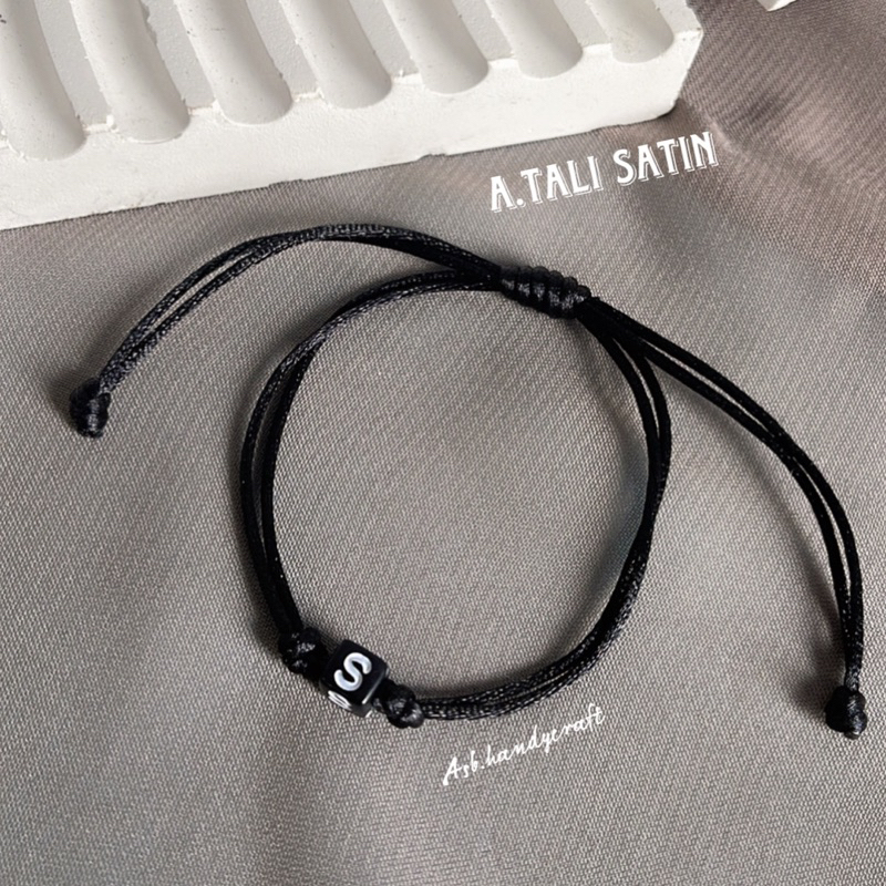 Jual [TS032] A-Z Gelang Custom Tali Satin Double Slide slow | Shopee ...