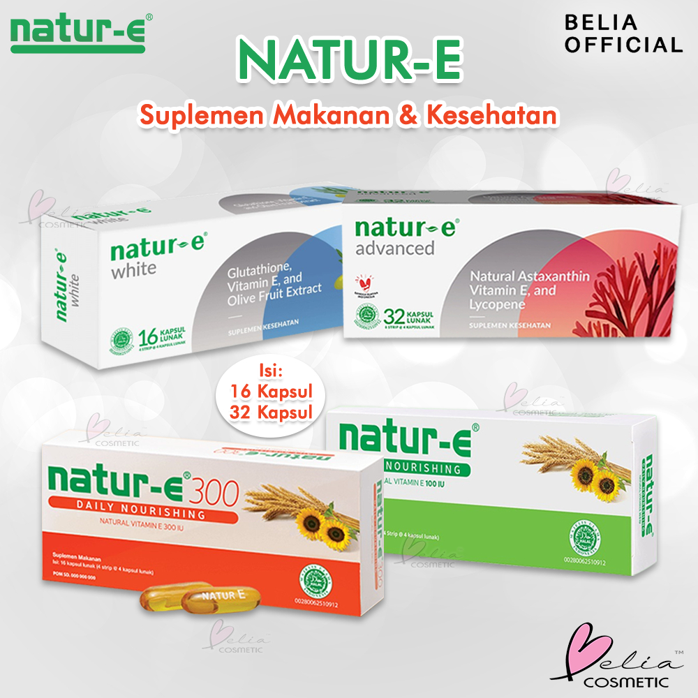 Jual BELIA NATUR-E Suplemen Makanan 100 IU | 300 IU | Advanced | White ...