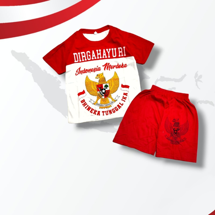 Jual Setelan Anak Merah Putih Spesial Hari Kemerdekaan Indonesia/Baju Seragam Hut RI Usia 1-10 ...