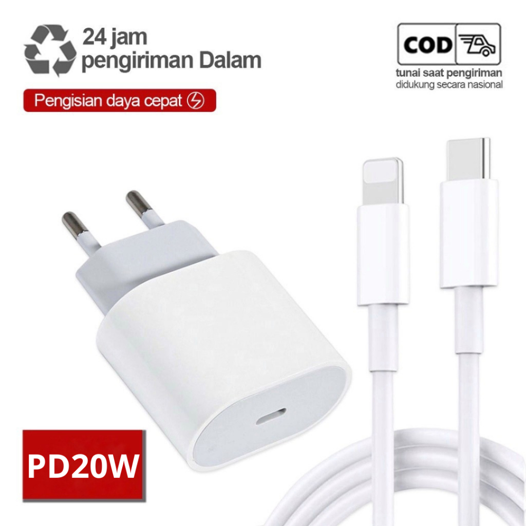 Jual ADAPTOR KABEL 1 M 5/12/20 watt FAST CHARGING USB C / CHARGER ...