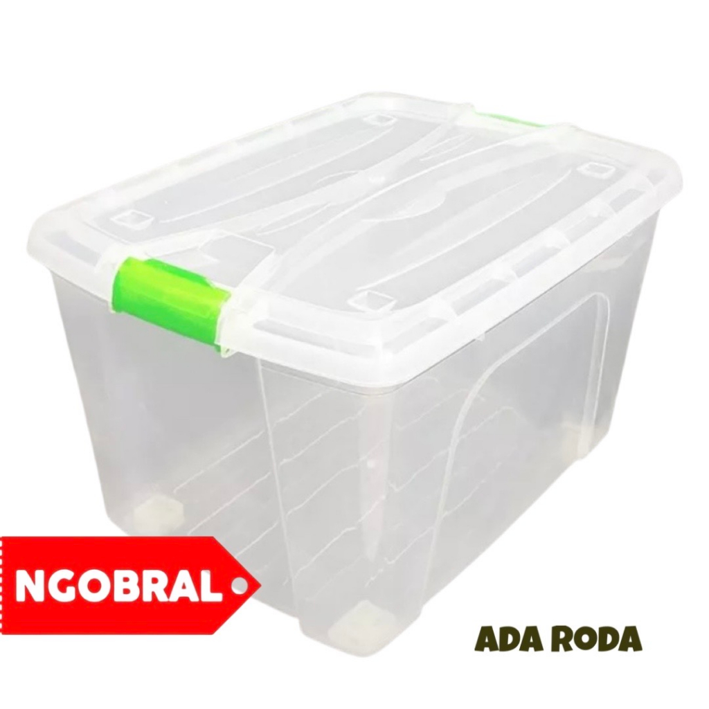Jual Container Box Besar 50 Liter Storage Box + Roda/ Container Box ...