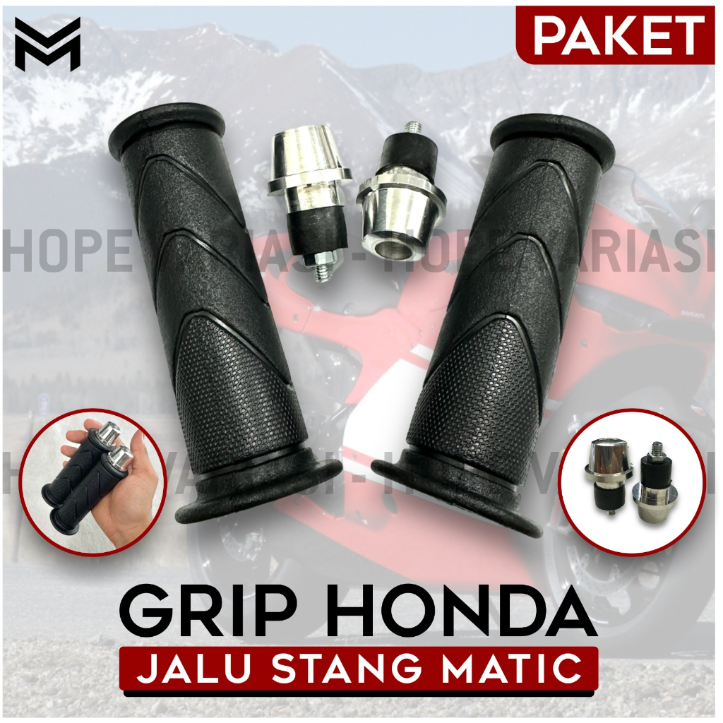 Jual PAKET 2IN1 HANDGRIP HANDLE HANDFAT GRIP HONDA PLUS JALU STANG ...