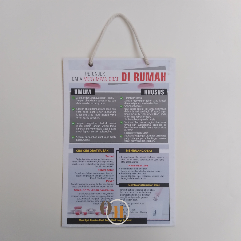 Jual Hard Poster Cara Menyimpan Obat di Rumah - Hard Poster Farmasi ...