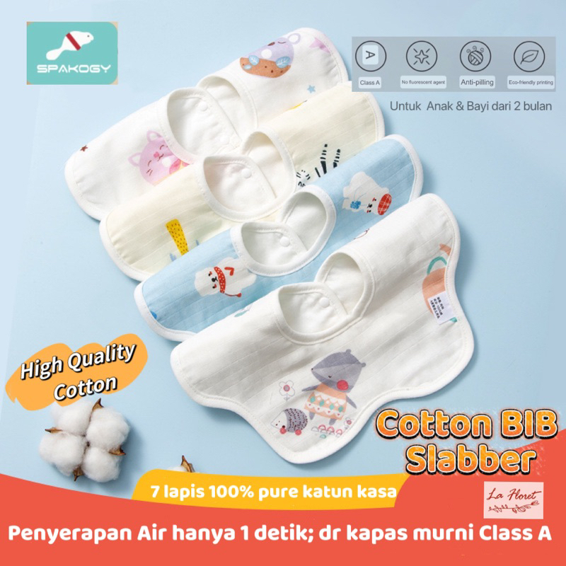 Jual Cotton Baby BIB Slabber/ Celemek Liur bayi High quality pure katun ...