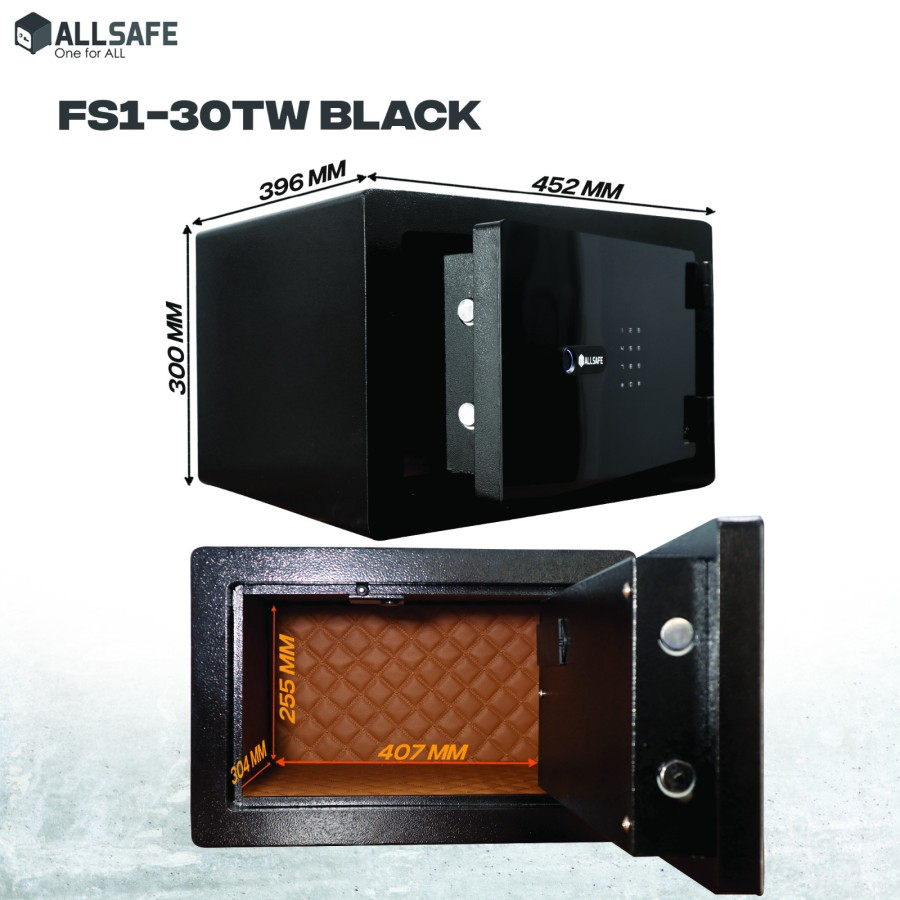 Jual ALLSAFE FS1-30 TW BLACK ANTI API | Shopee Indonesia