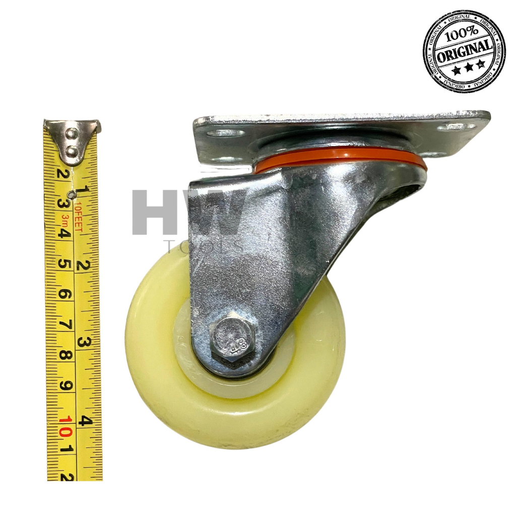 Jual Roda Troli Nilon Hidup 3 Inch Nylon Castor 3" Swivel Wheel Trolley ...