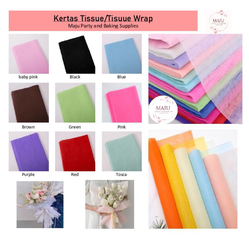 Jual Kertas Tissue / Tissue Wrap / Kertas Tisu / Kertas Bunga Color ...