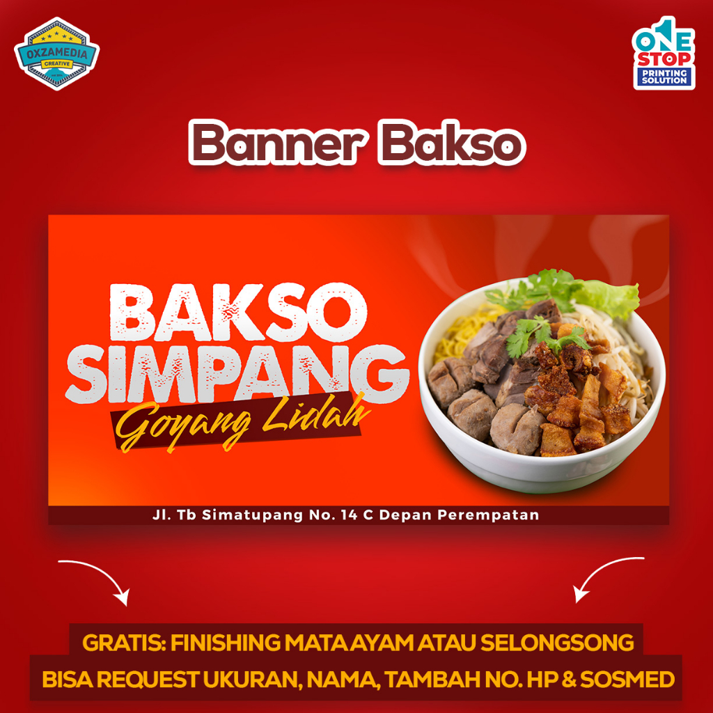 Jual SPANDUK JUALAN BAKSO, BISA GANTI DESAIN SUKA-SUKA | Shopee Indonesia