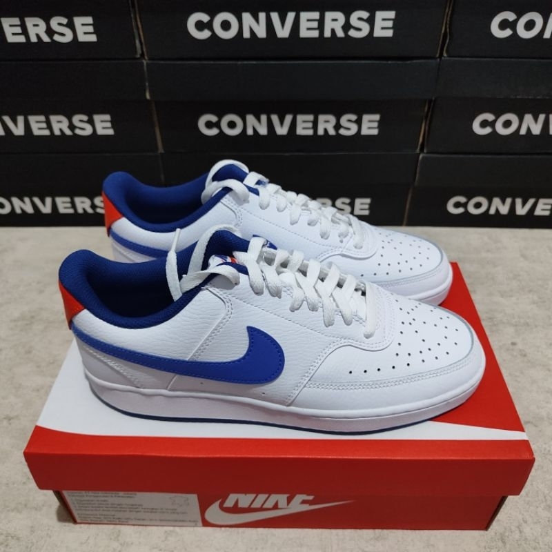 Jual Nike Sneakers Court Vision Low Men's - White/Blue | Shopee Indonesia