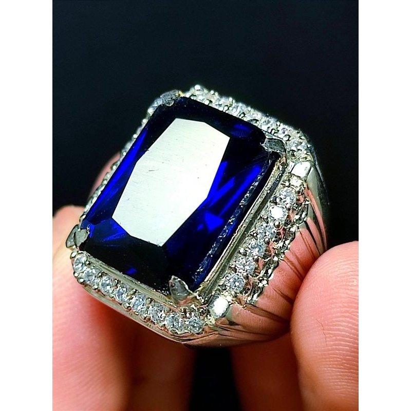 Jual ( BISA BAYAR COD) CINCIN BATU KING SHAPPIRE ROYAL BLUE ASLI SIAP ...