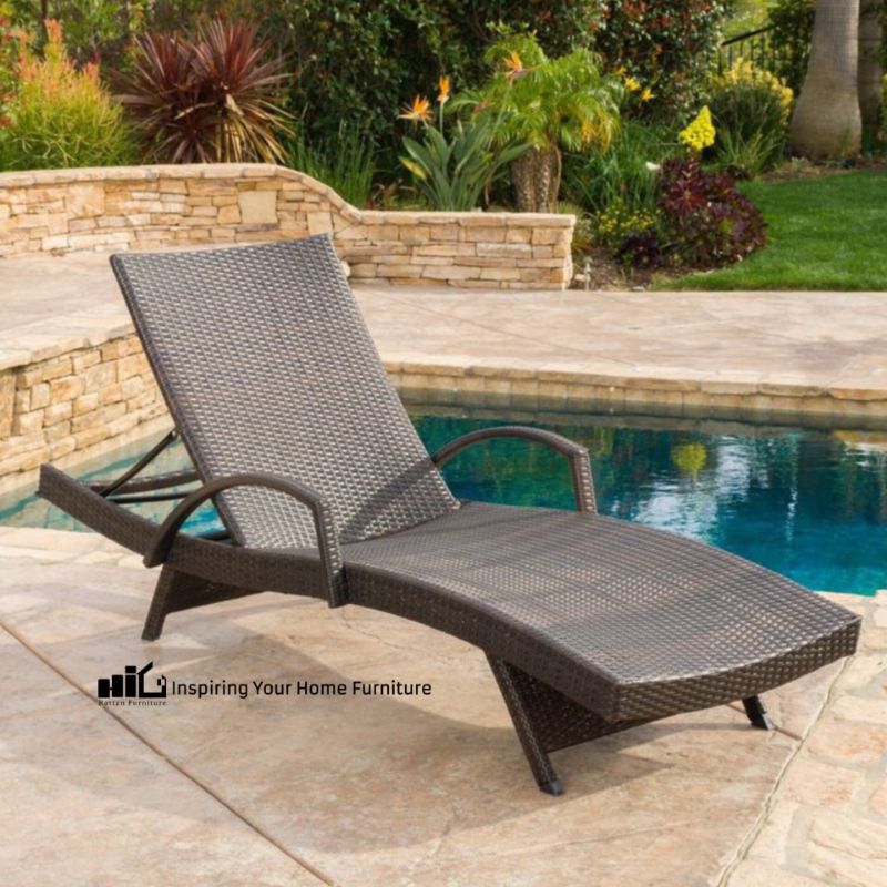 Jual Wave Sunlounger With Arm Kursi Pantai Kursi Kolam Outdoor Sunbed Outdoor Furniture Lounge