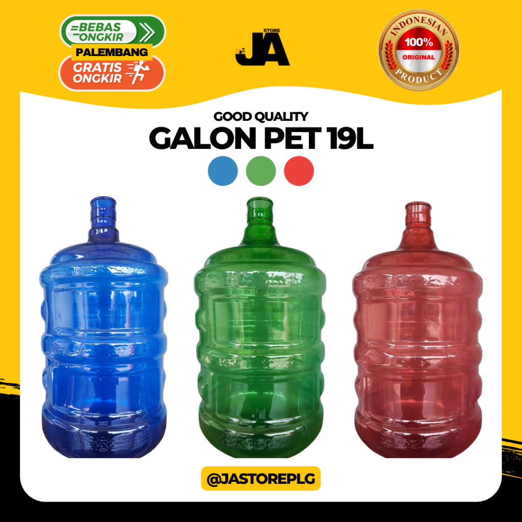 Jual Galon Polos Pet 19 Liter Warna / Murah Tebal Berkualitas Depot ...