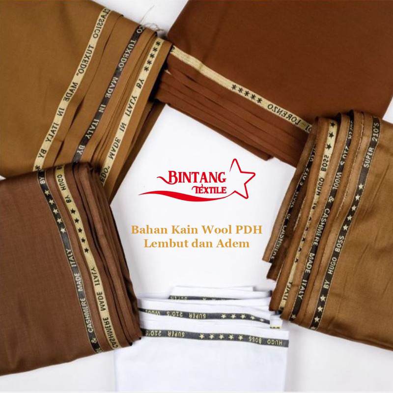 Jual Kain Pemda Khaki Super Premium Wool Silk Bahan Baju Seragam Setelan Dinas Pemda PNS/PDH/ASN ...