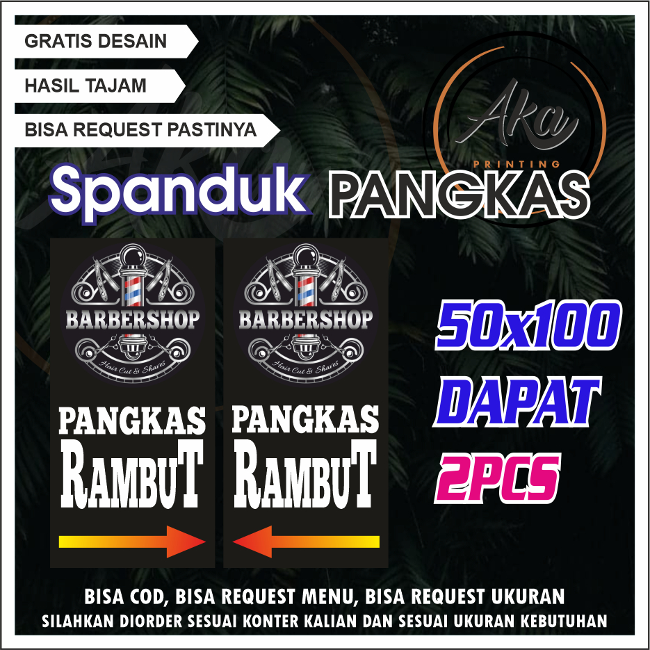 Jual Spanduk dan Banner Pangkas Rambut Barbershop untuk plang | Shopee ...