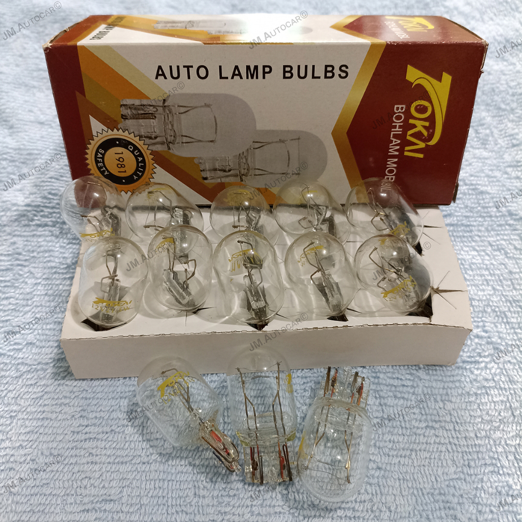 Jual Bola Lampu Rem T20 K2 Cucuk 12v 21/5w Bohlam Stop Tokai Kaki/Kawat ...