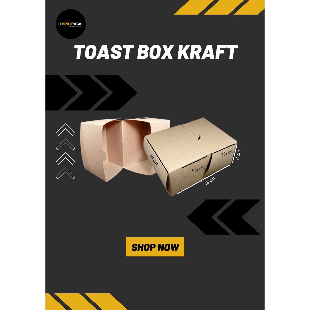 Jual ToastBox Polos Kraft Termurah - Toast Box Polos/ Paper Box polos ...