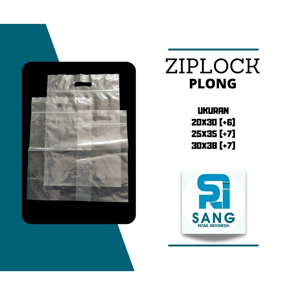 Jual Plastik KLIP Plong Ziplock 20x30+6 - 25x35+7 - 30x38+7 | Plastik ...