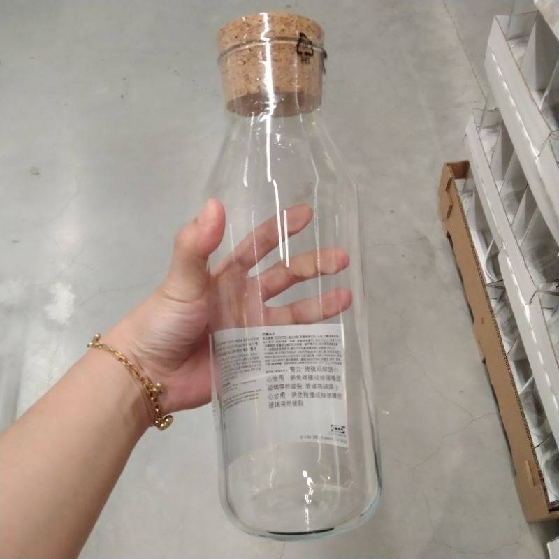 Jual Karafe botol dengan penutup gabus pitcher air minum botol jus ...