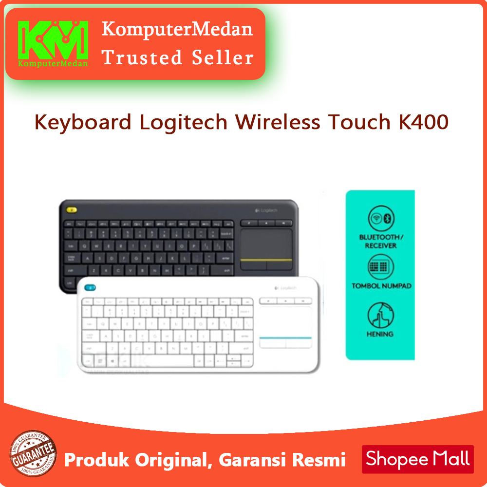 Jual Keyboard Logitech Wireless Touch K400 Black/White | Shopee Indonesia