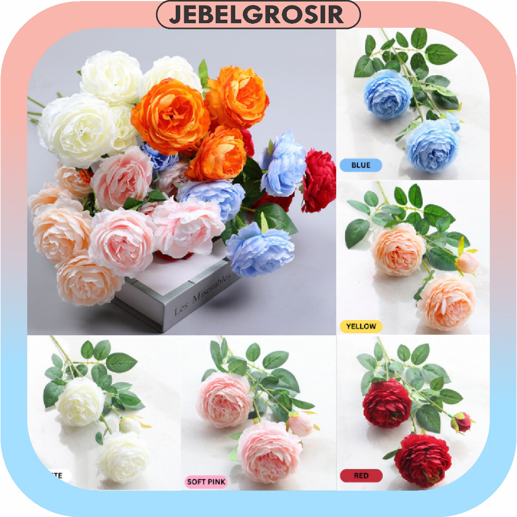 Jual Bunga Peony Artificial Buket Bunga Hias Artifisial / Bunga Tangkai ...