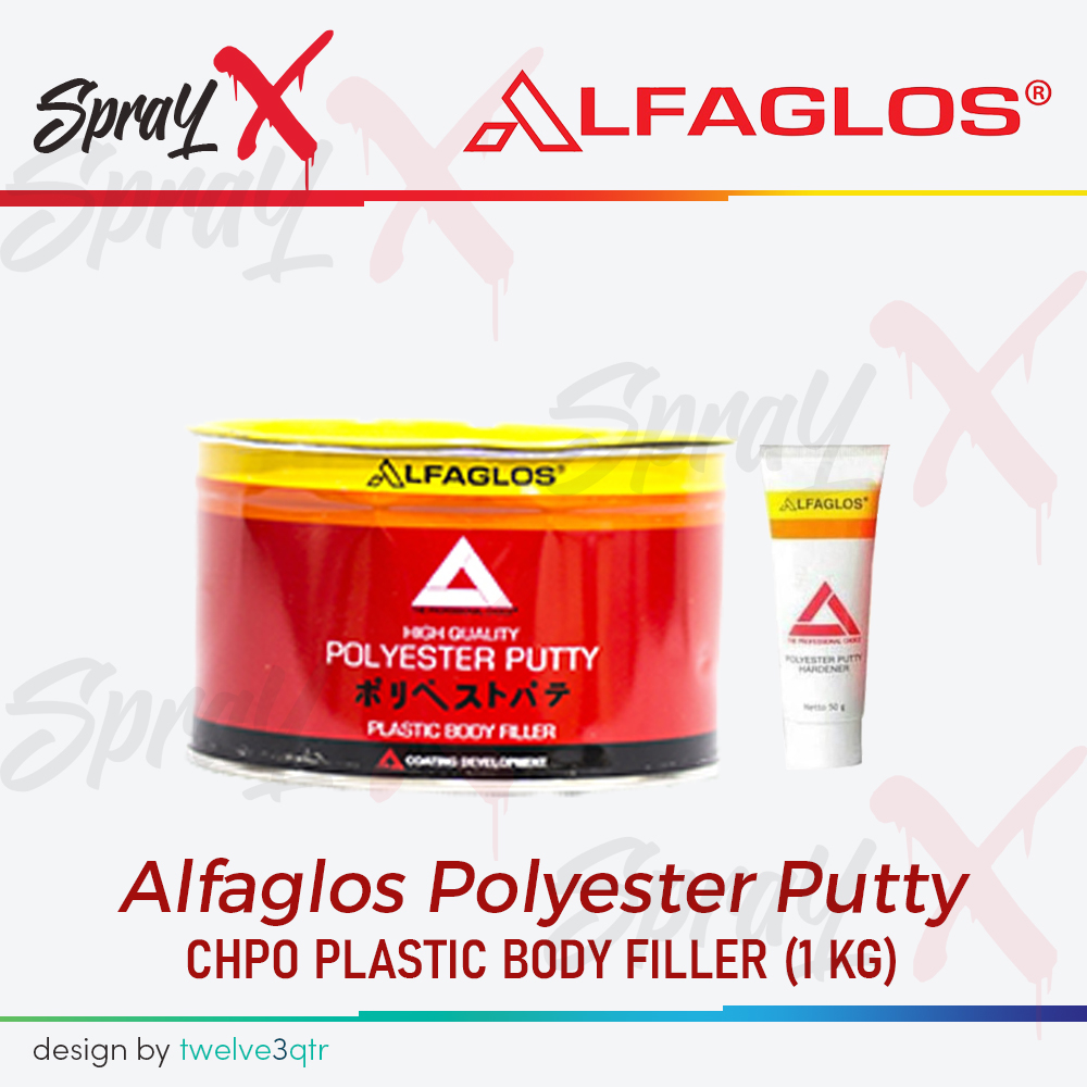 Jual ALFAGLOS POLYESTER PUTTY 1KG / DEMPUL PLASTIK ALFA | Shopee Indonesia
