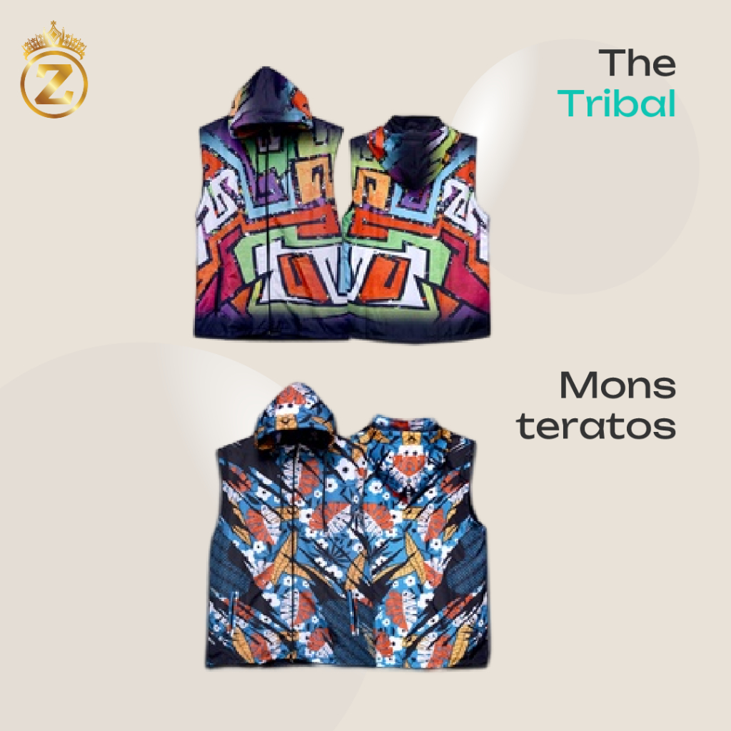 Jual Queenzie Rompi Vest Printing Motif Puzzle Pria Wanita Unisex Bahan ...