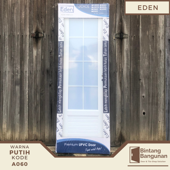 Jual Pintu Kamar Mandi UPVC Bahan TEBAL Eden MOTIF KOTAK - 70x198 | Shopee Indonesia