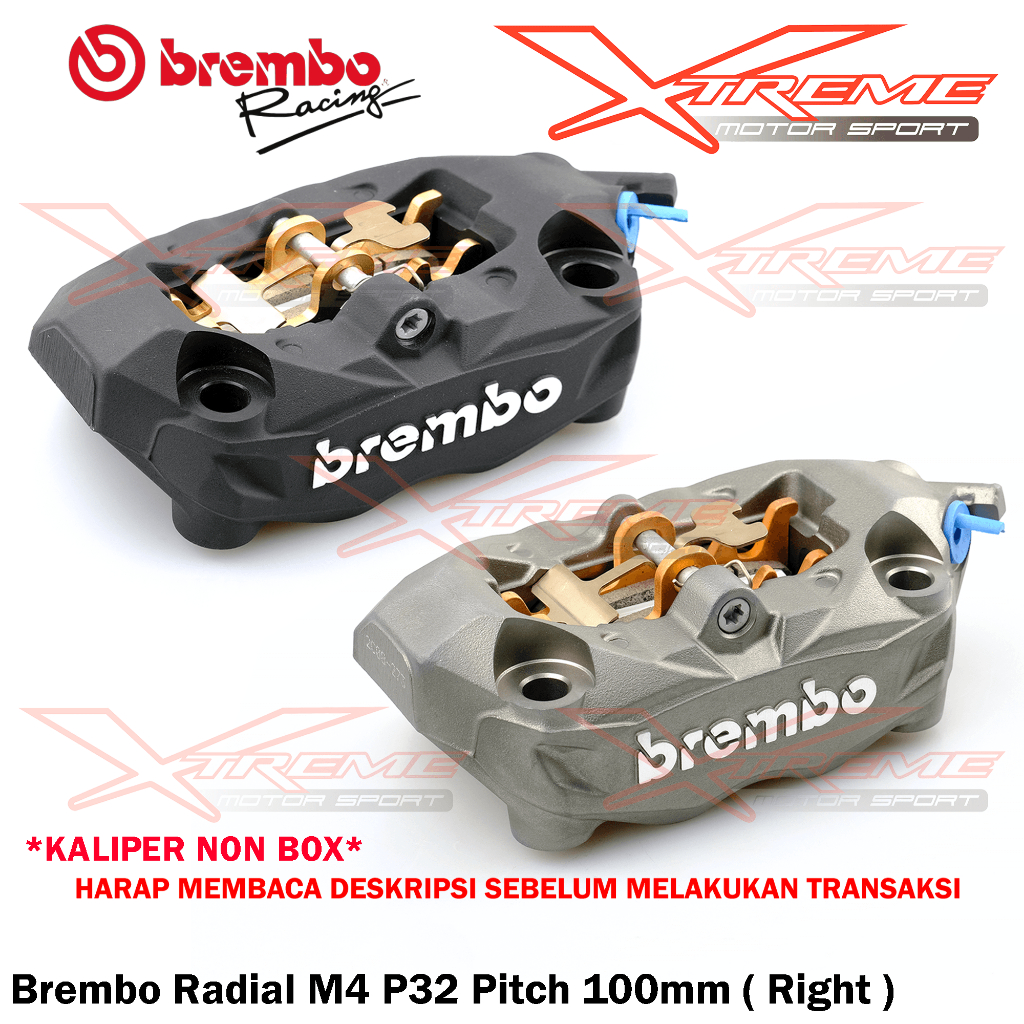 Jual Kaliper Brembo Radial Monoblock M4 P32 100 mm Sebelah Kanan / Kiri Universal Original ...