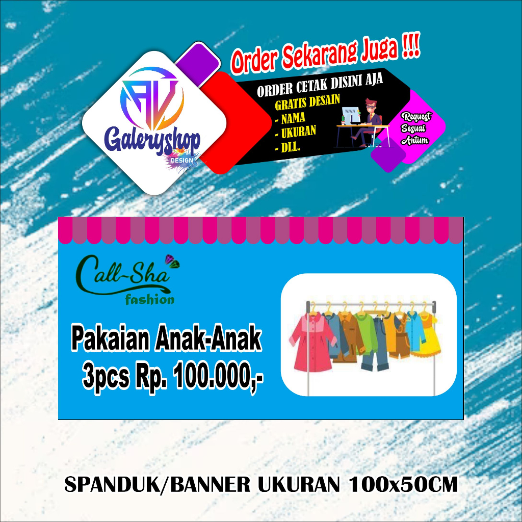 Jual MMT. Spanduk, banner jualan baju fashion, dll ukuran100x50 cm ...