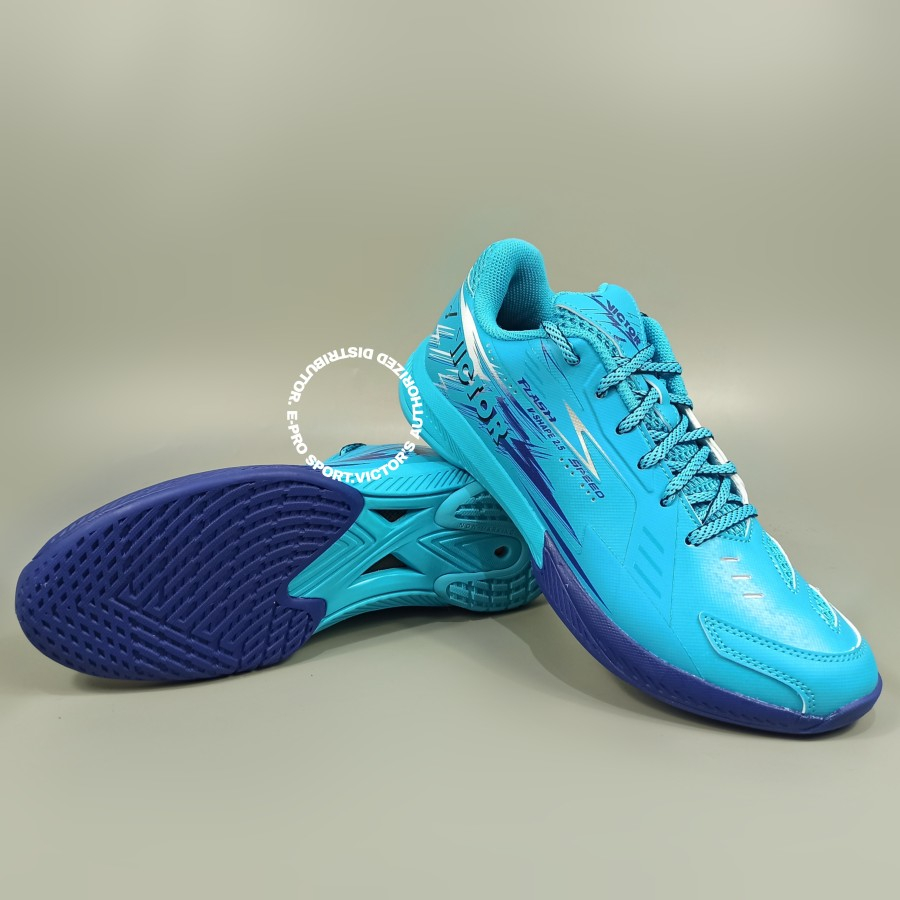 Jual Sepatu Badminton Victor Flash M Blue Light Original | Shopee Indonesia