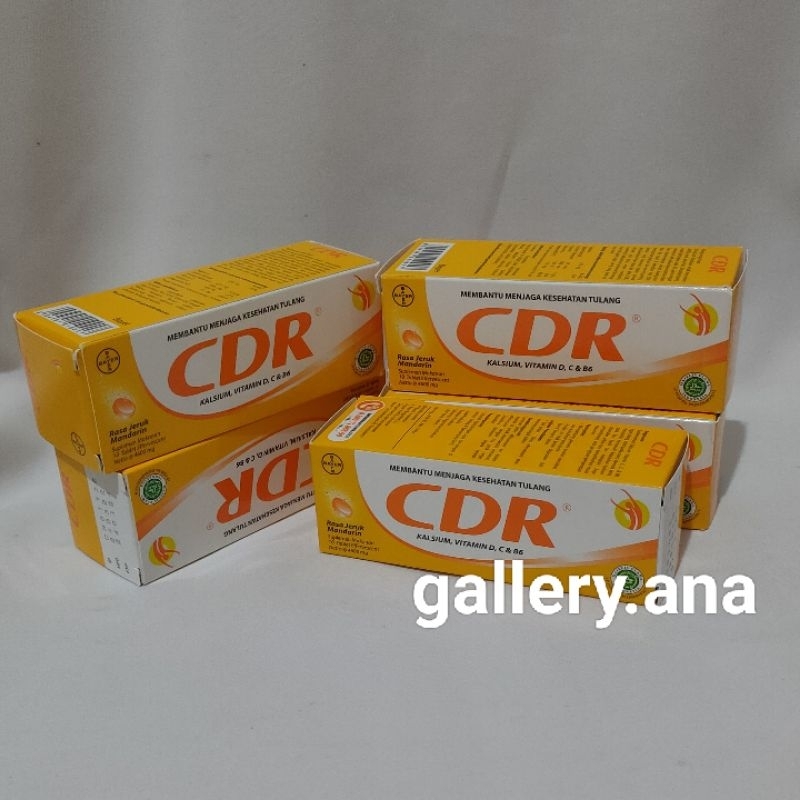 Jual CDR Suplemen Kalsium, Vitamin D, C & B6 Rasa Jeruk 10 tablet / 15 ...