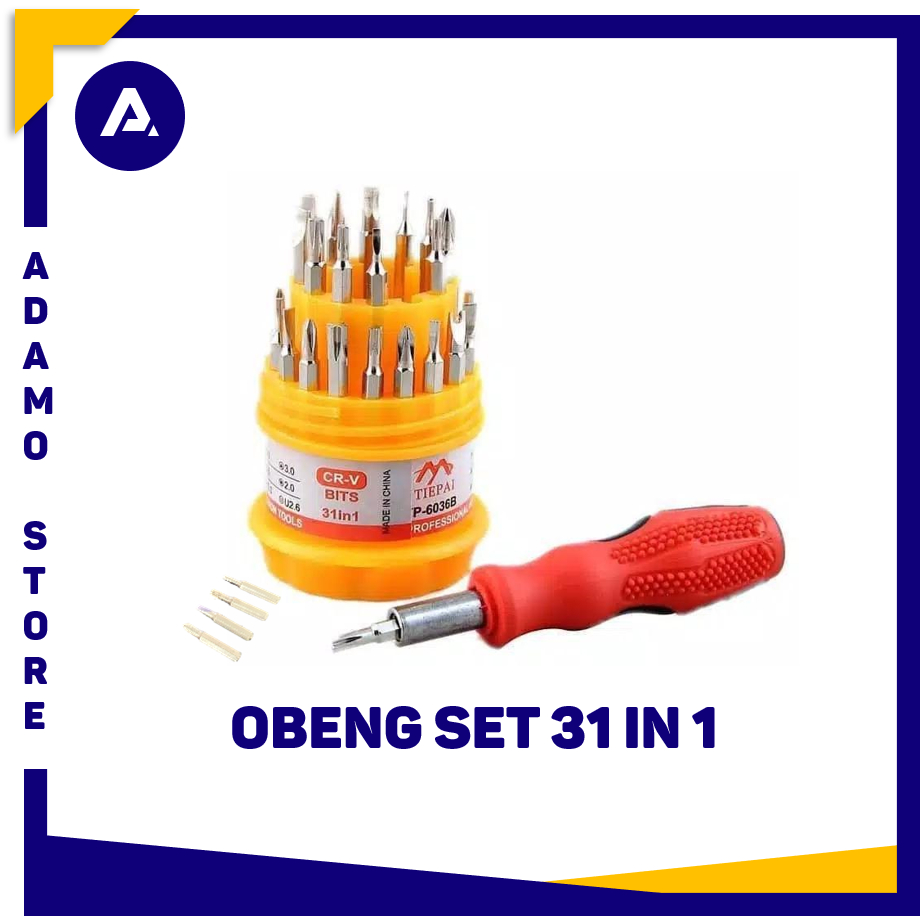 Jual Obeng Set Reparasi 31 in 1 Multifungsi Lengkap | Shopee Indonesia
