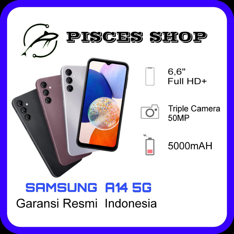 Jual New Samsung A14 5G Ram 6/128 Segel Garansi Resmi | Shopee Indonesia