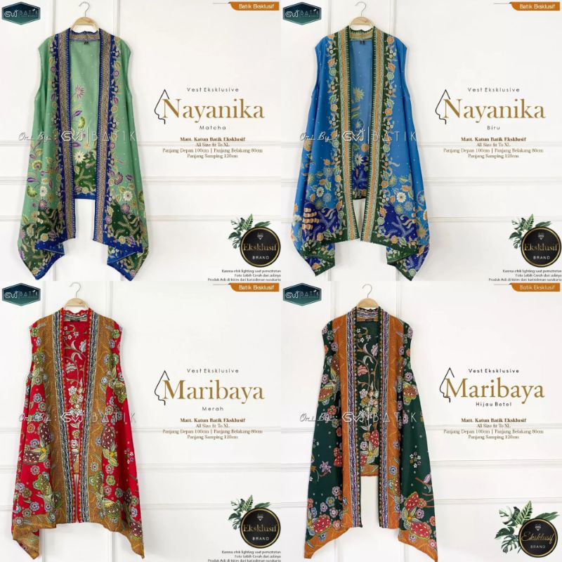 Jual VEST OUTER BATIK FASHION WANITA MODERN / OUTER BATIK UNGGUL ...