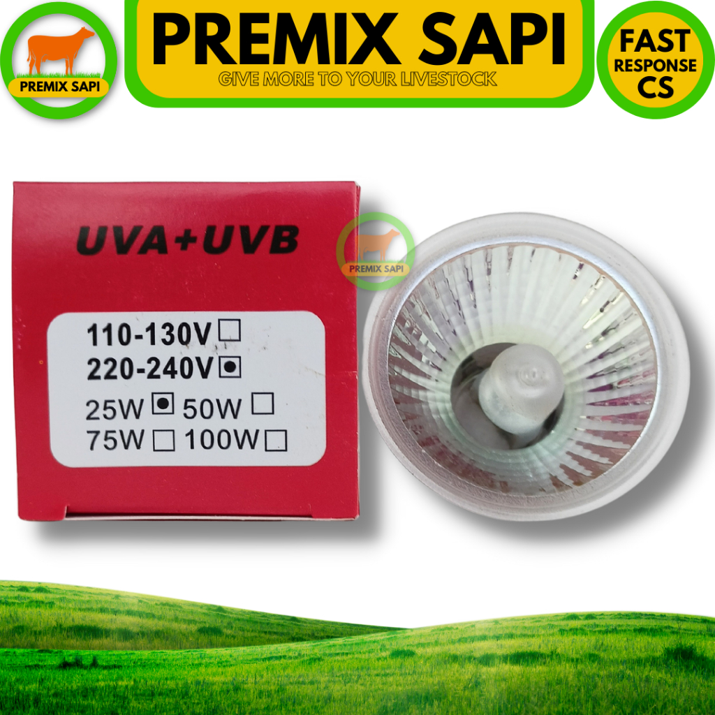 Jual LAMPU UVA UVB 25W 50W 75W Lampu Reptil Kura kura Kadal Iguana dll | Shopee Indonesia