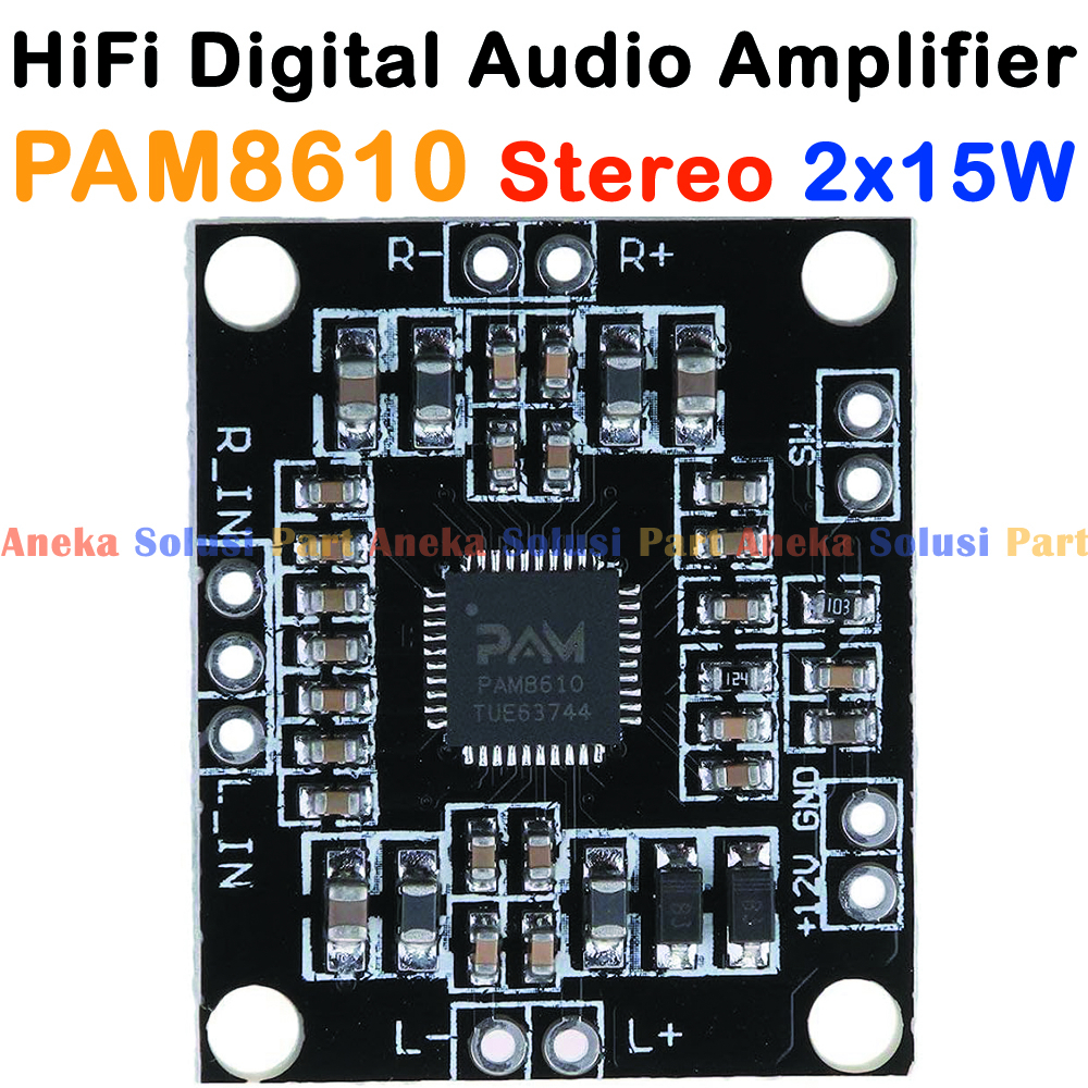 Jual PAM8610 HiFi Digital Audio Amplifier PAM-8610 Stereo 2 x 15W 12V ...