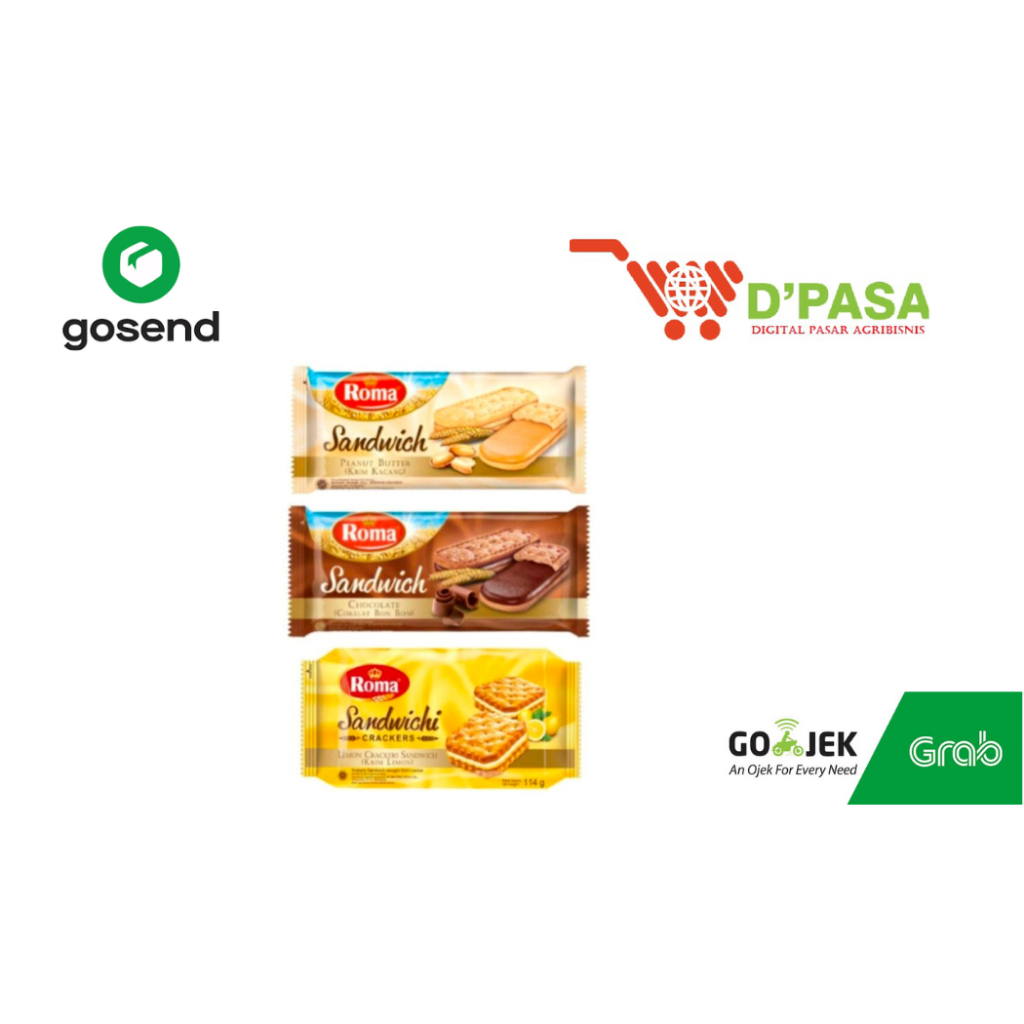 Jual KIRIM INSTAN BISKUIT SANDWICHI ROMA COKELAT KACANG - Makanan Snack ...