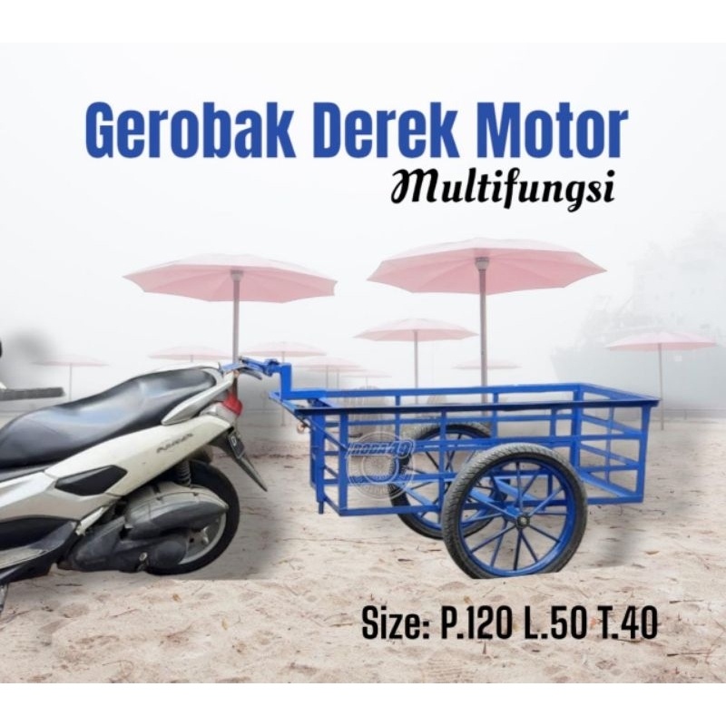 Jual Gerobak derek motor / Gerobak Serbaguna ukuran 120x50x40cm ...