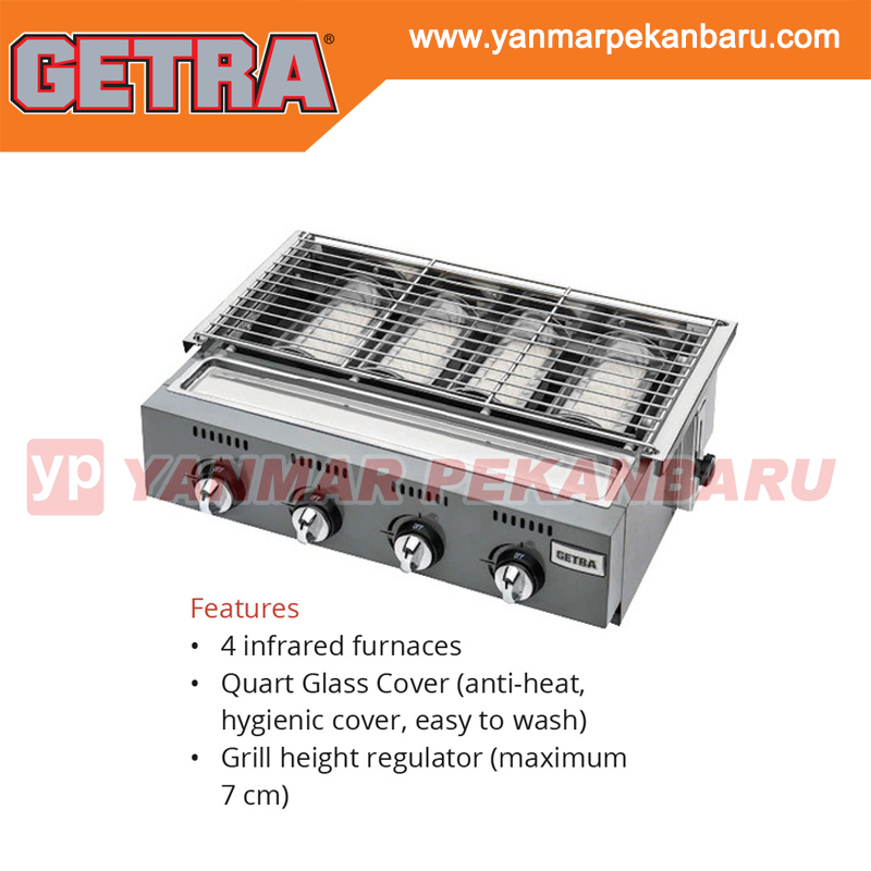 Jual Mesin Barbeque Gas / Barbeque Machine OL-4B 4 Burner GETRA ...