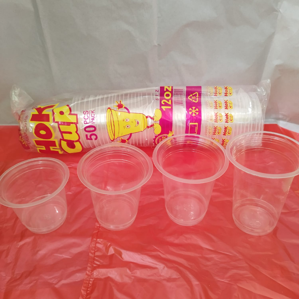 Jual 50pcs Hok Cup Gelas Plastik Ukuran 10oz 12oz 14oz 16oz Super Clear ...