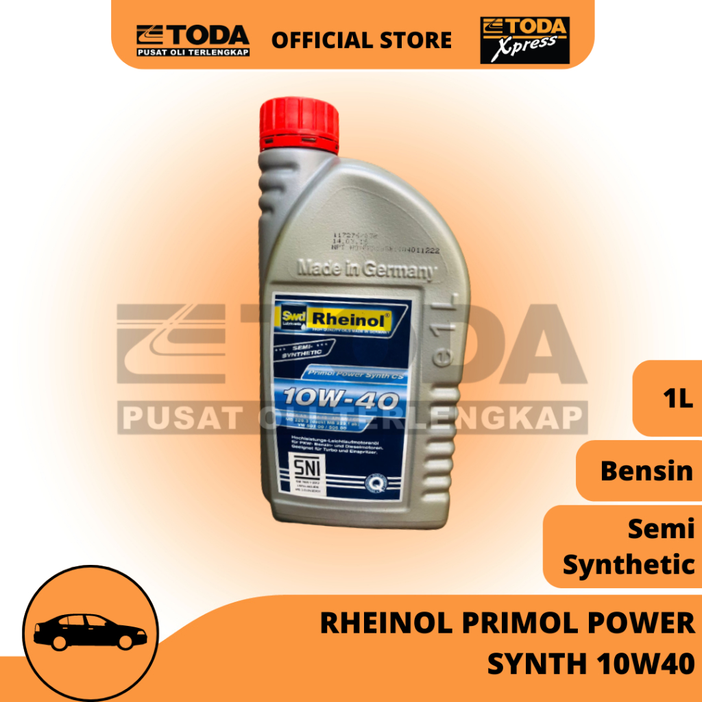 Jual Rheinol Primol Power Synthetic 10W40 1L Oli Mesin Mobil Original ...