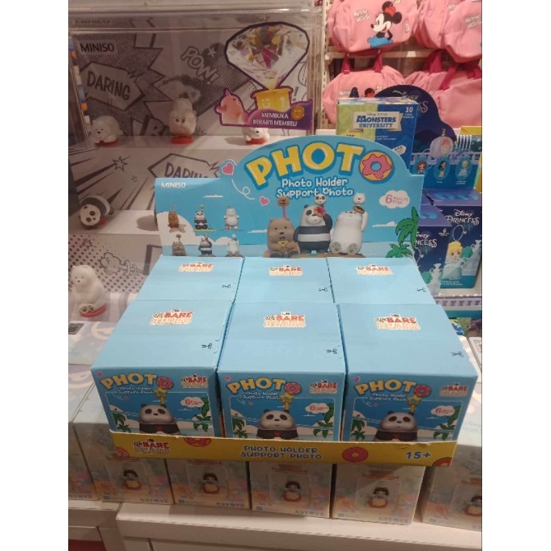 Jual MINISO We Bare Bears Collection Photo Holder Blink Box Figure ...