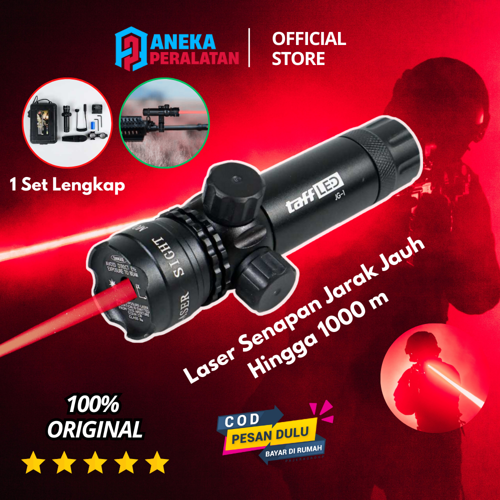 Jual LASER SENAPAN NYALA MERAH Tactical RED Dot Laser Scope Mount+Baterai+Charger FULLSET ...