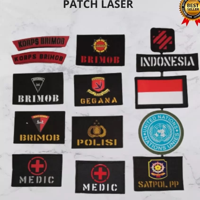 Jual Patch laser cut laser untuk Bodyvest/ rompi new brimob,polisi,tni ...